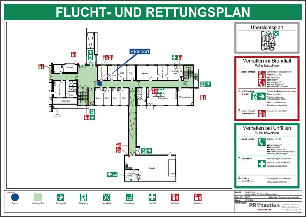 Flucht- und Rettungsplan nach DIN ISO 23601 - Jetzt beauftragen